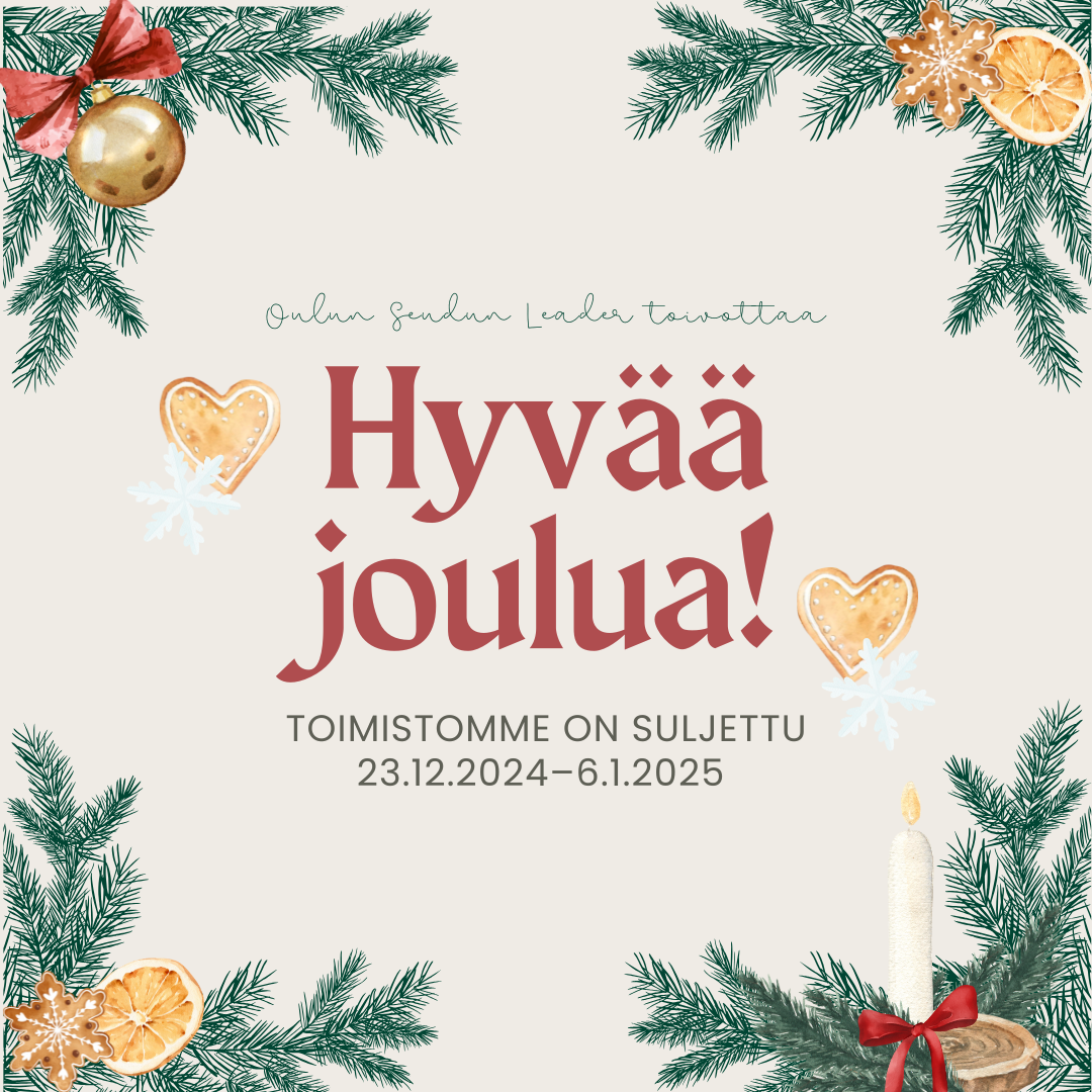 Hyvää joulua ja onnellista uutta vuotta 2025! | Oulun Seudun Leader ry